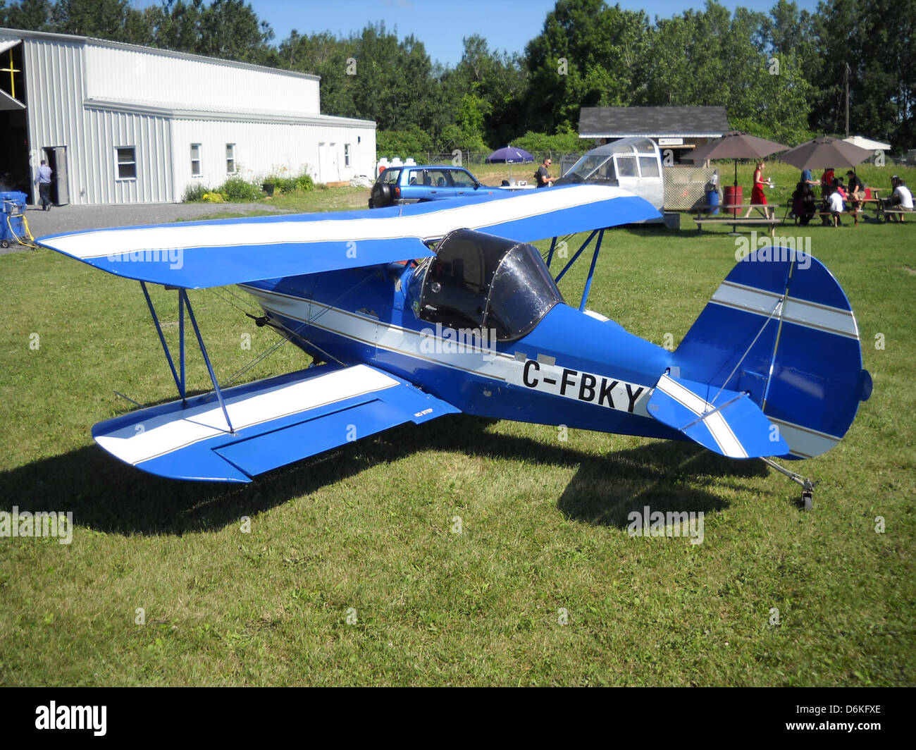 The Baby Lakes C-FBKY is a small aircraft used for private flights ...