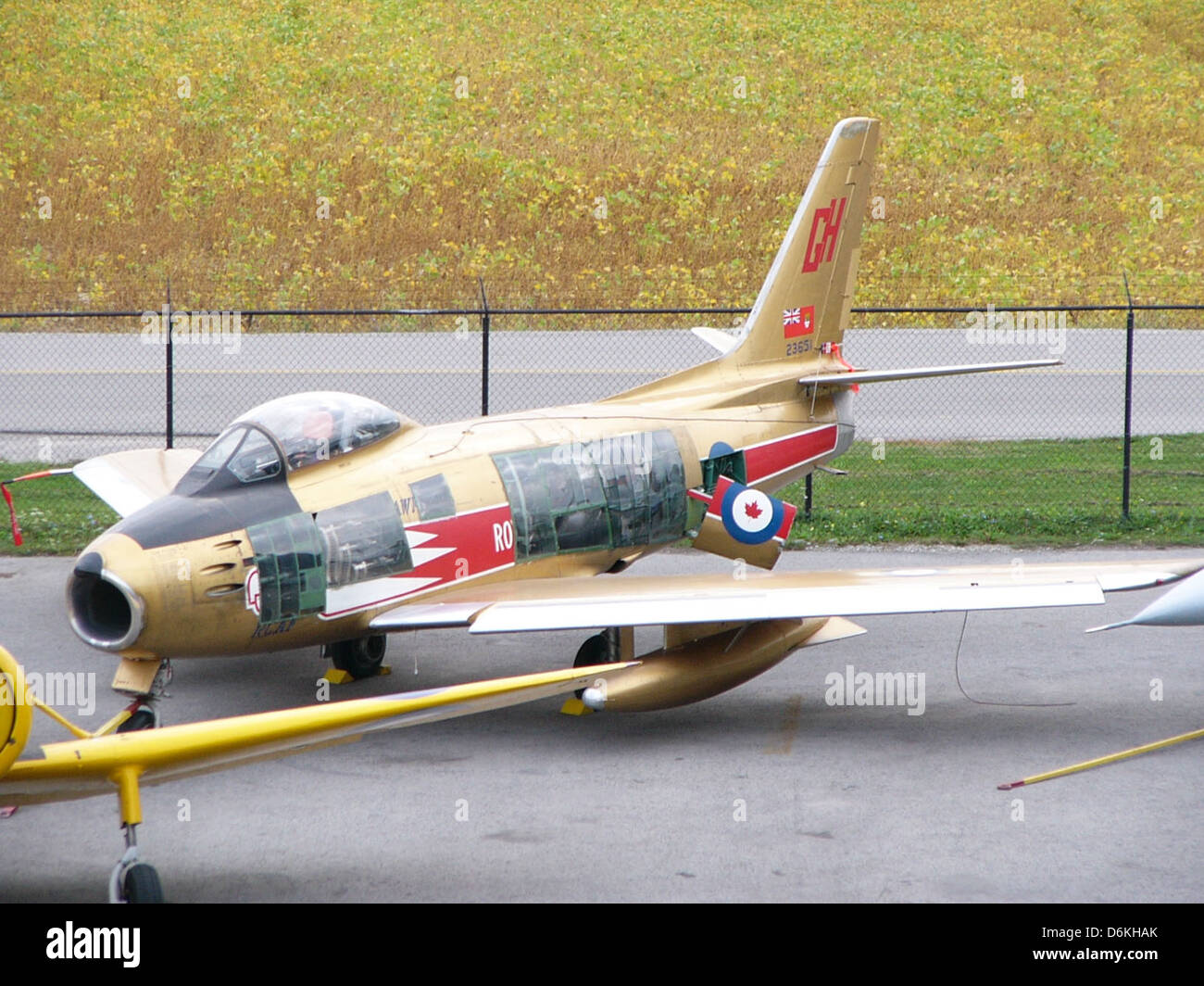 A cutaway diagram of the Canadair Sabre Mk 6, an advanced jet fighter ...