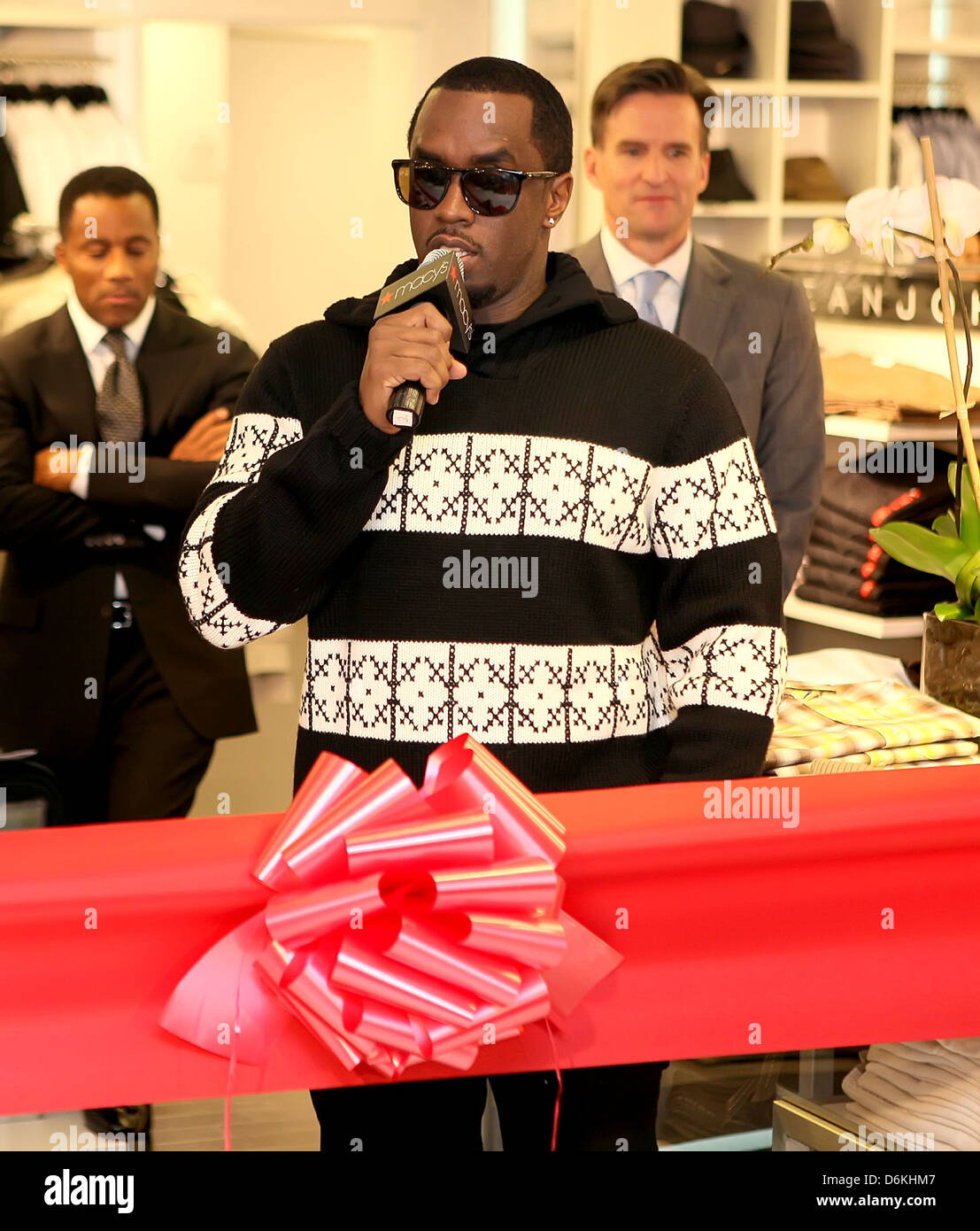 Sean Combs aka Diddy attends a ribbon cutting to celebrate the opening ...
