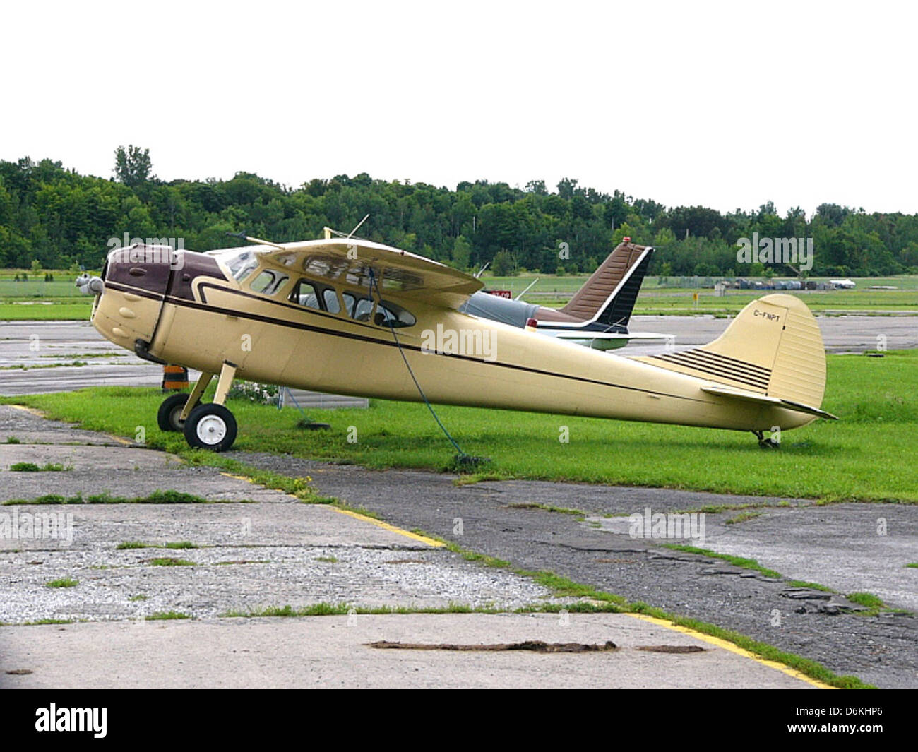 This image shows a Cessna 190, a single-engine aircraft commonly used ...