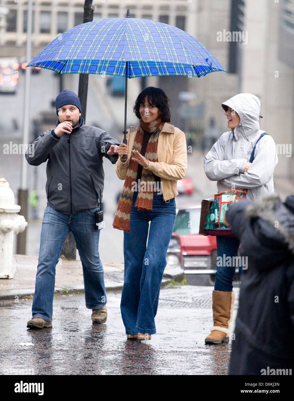 Halle Berry on the film set of 'Cloud Atlas' shooting on location in ...