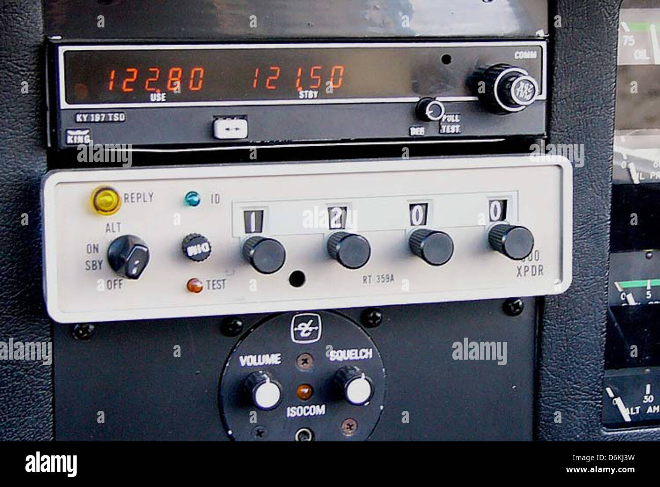 This image features a Cessna aircraft equipped with an ARC RT-359A ...