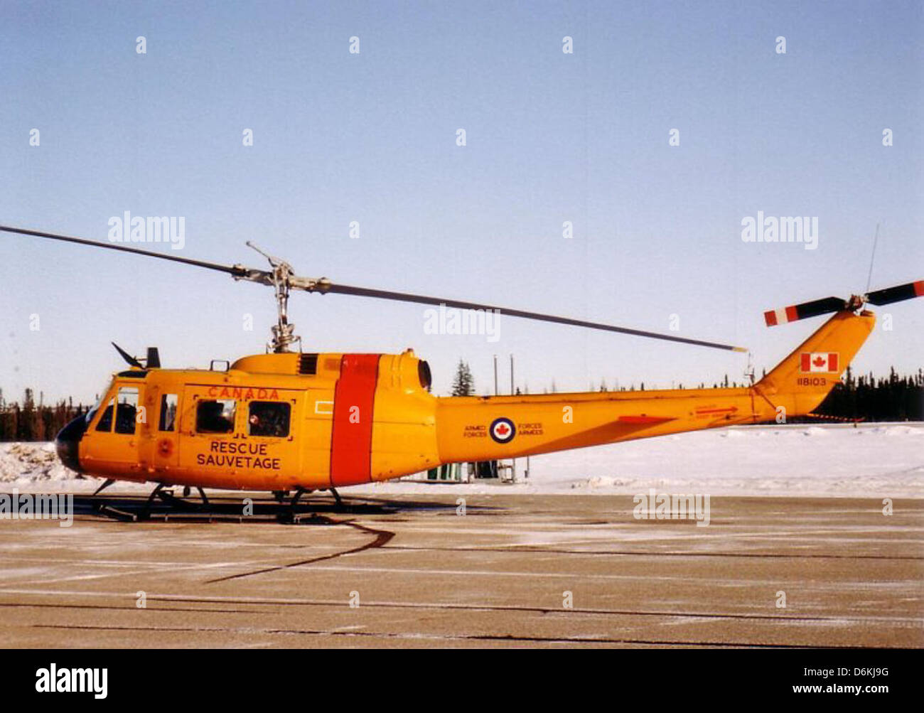 The CH-118-103 Huey, a variant of the UH-1 Huey helicopter, is used for ...