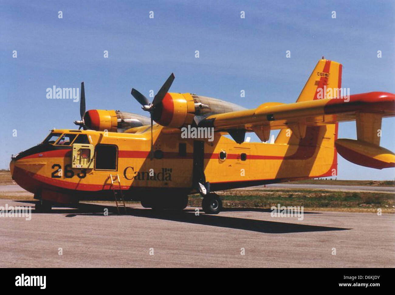 The CL215-263 is an amphibious aircraft used for firefighting. It is ...