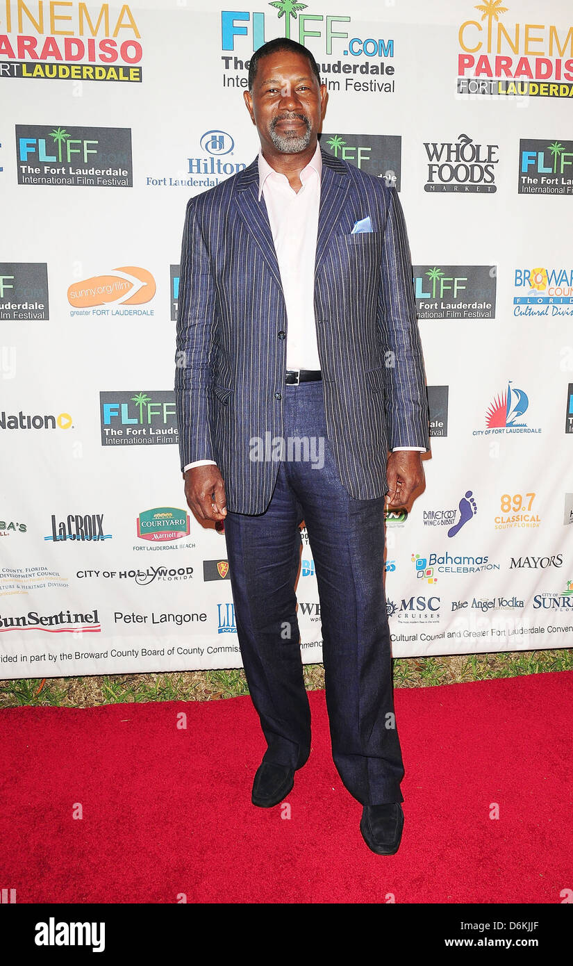 Actor Dennis Haysbert receives a Career Achievement Award during the ...