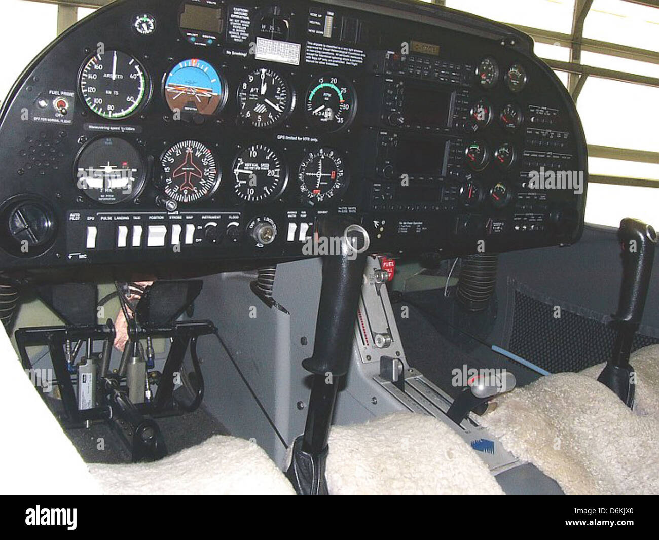 The Diamond DA20-C1 aircraft's instrument panel is shown, displaying ...