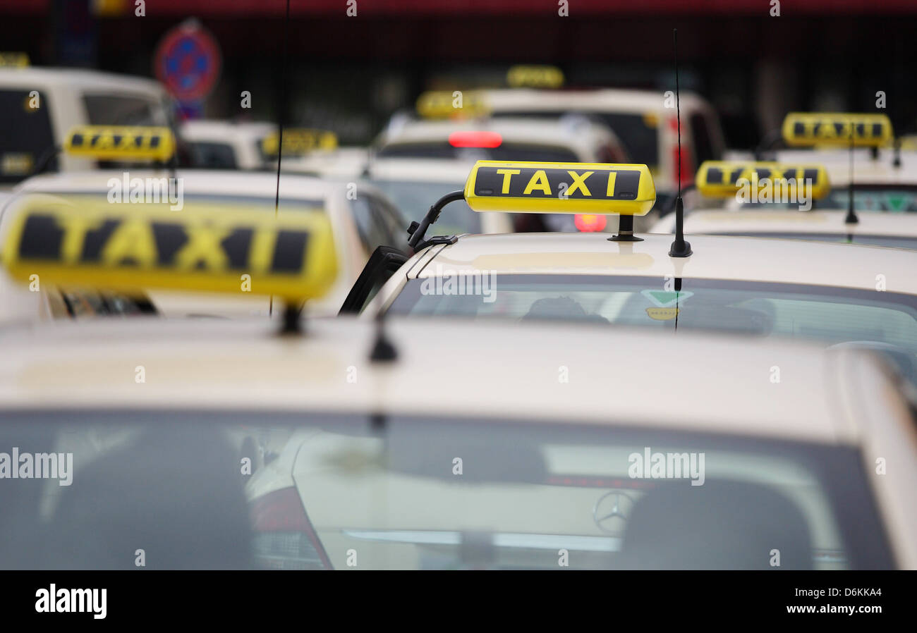 Berlin, Germany, taxi stand at the airport Tegel Stock Photo - Alamy