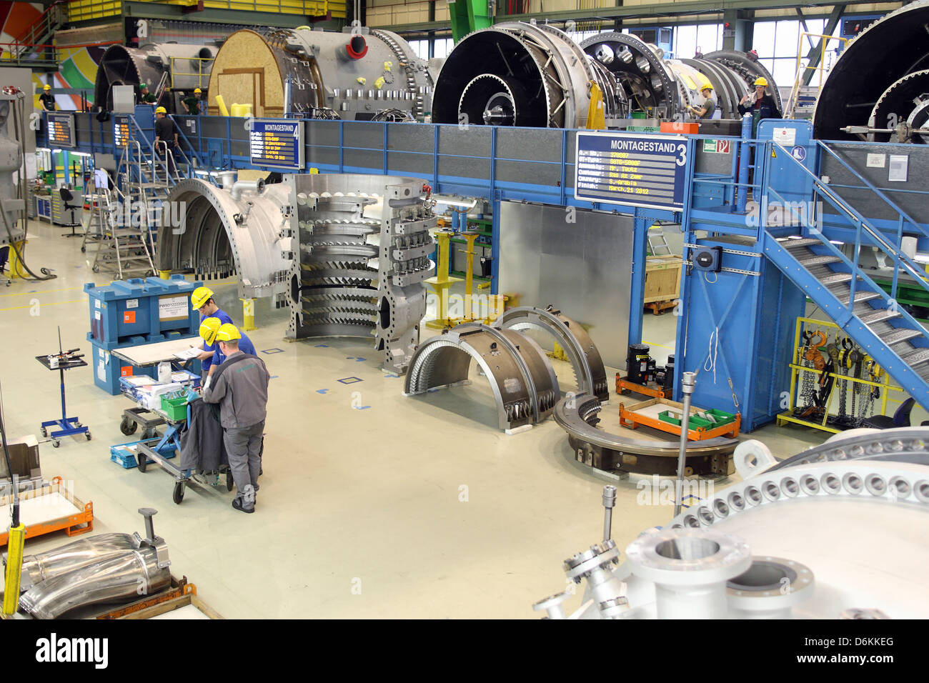 Berlin, Germany, a view of the gas turbine plant of Siemens Stock Photo ...