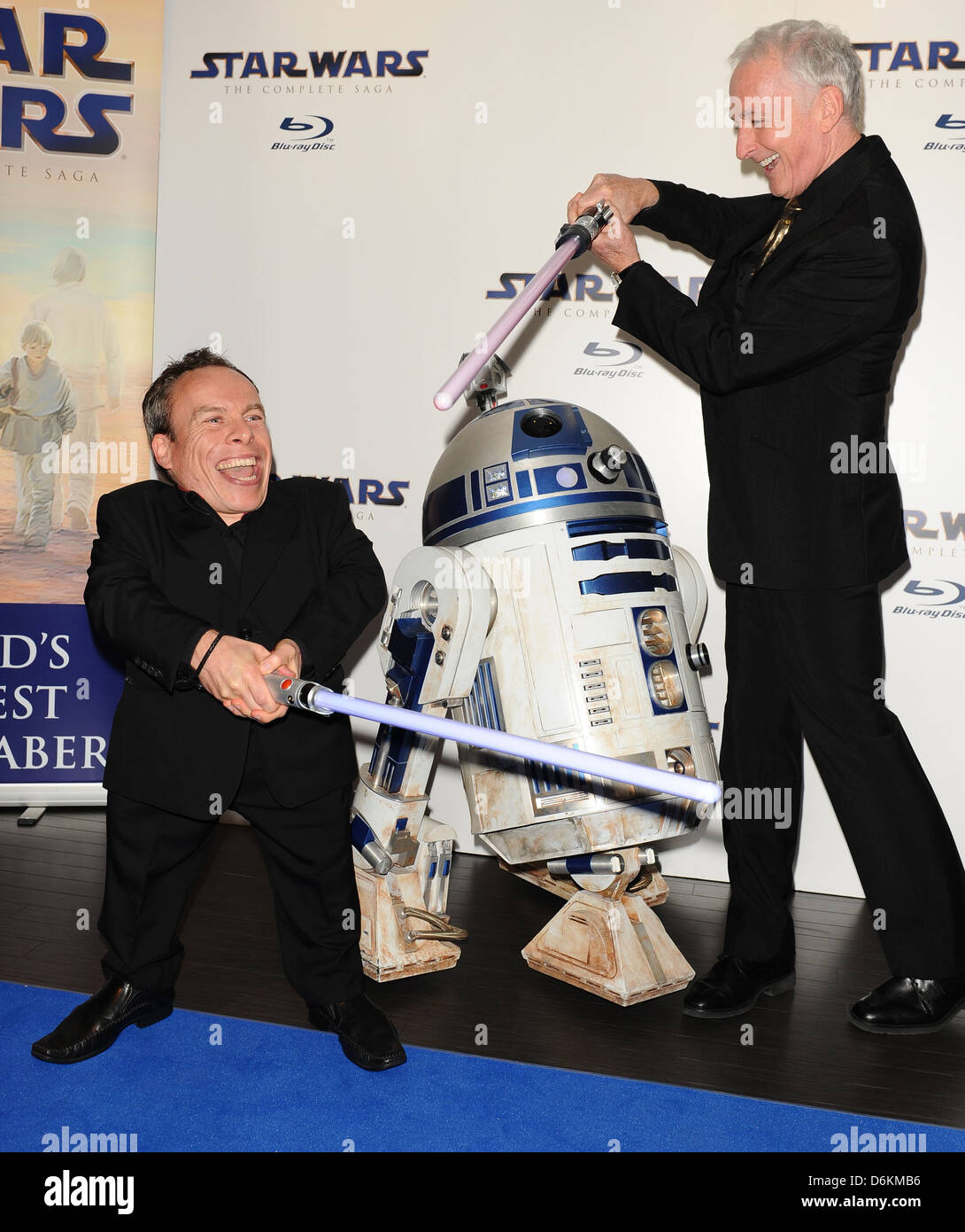Warwick Davis and Antony Daniels Star Wars Blu-Ray - launch party at BT ...