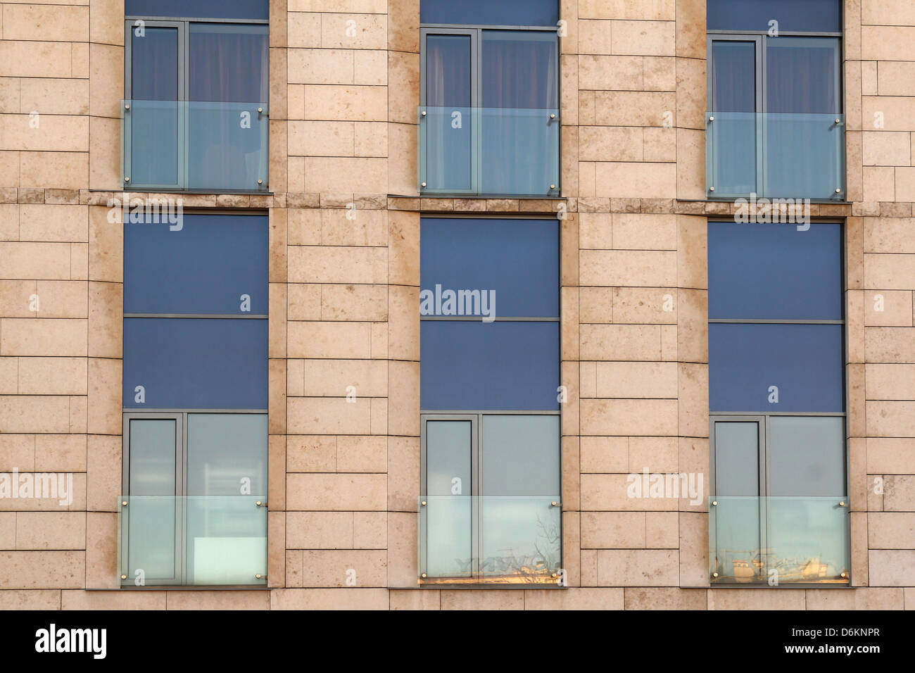 Front wall of modern building with windows Stock Photo - Alamy