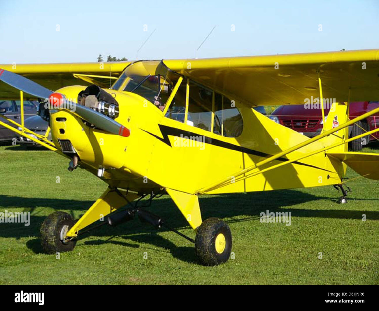 The Piper J-3 Cub, a classic light aircraft known for its simple design ...