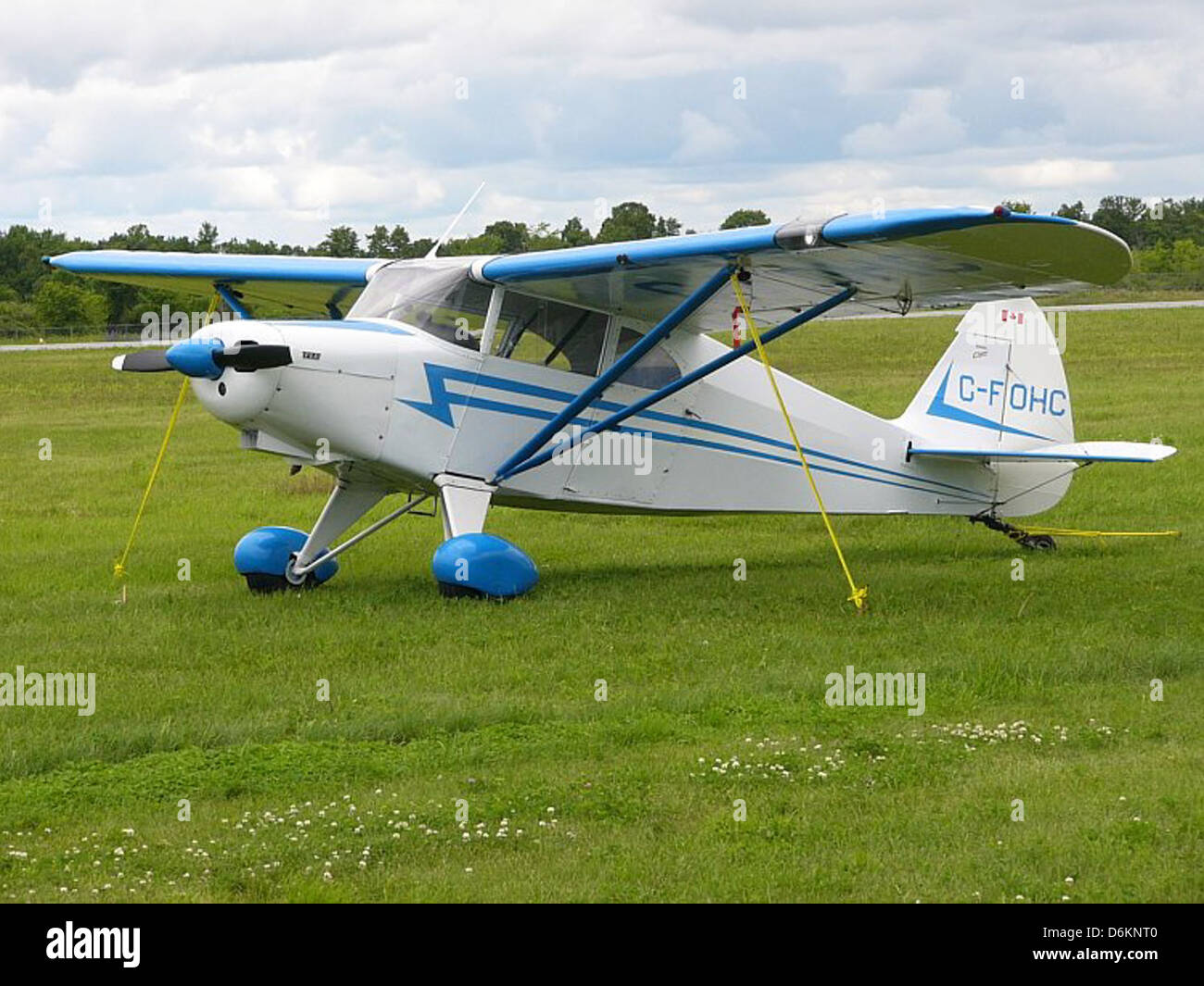 This image shows a Piper PA-16 Clipper, a small aircraft designed for ...