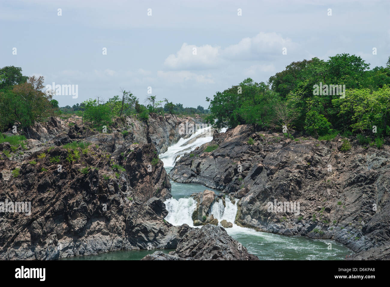 Khone Phapheng Waterfall, Southern Laos Stock Photo - Alamy