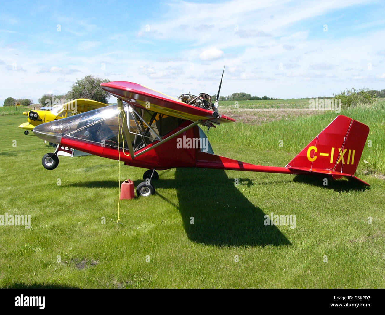 A photograph of a Rans S-12XL Airaile C-IXII, a small light aircraft ...