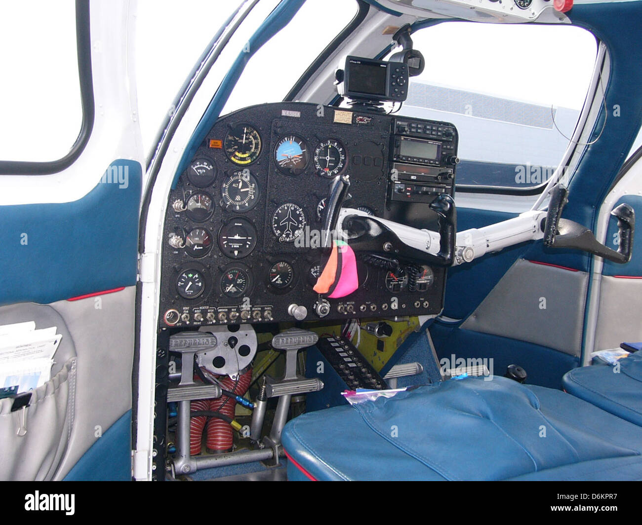 This image shows the instrument panel of a Seabee amphibious aircraft ...