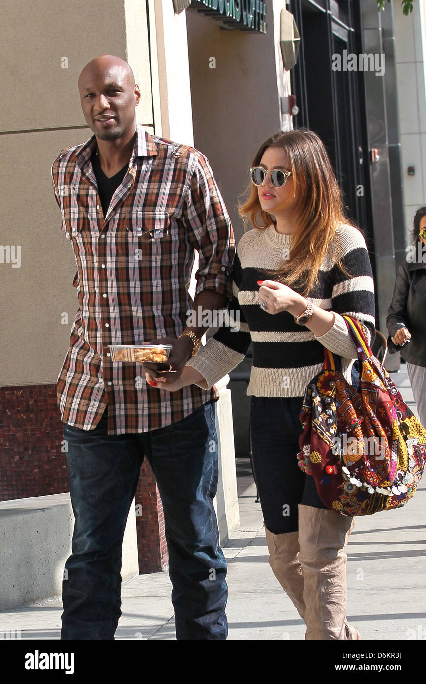 Lamar Odom and Khloe Kardashian Odom out and about in Beverly Hills Los ...