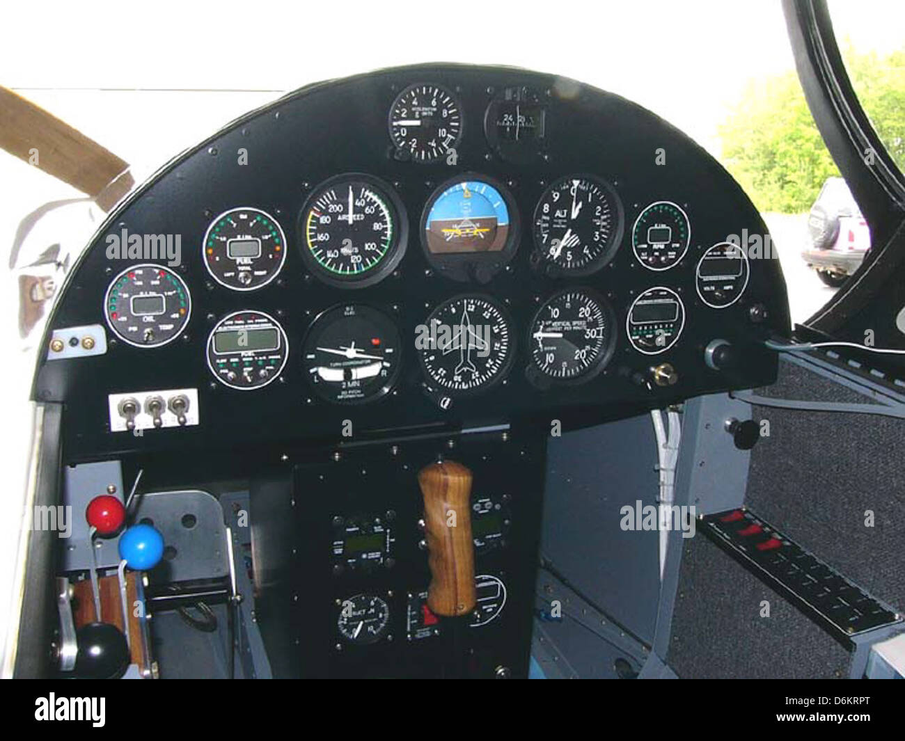 The instrument panel of the Vans RV-3 aircraft, displaying various ...