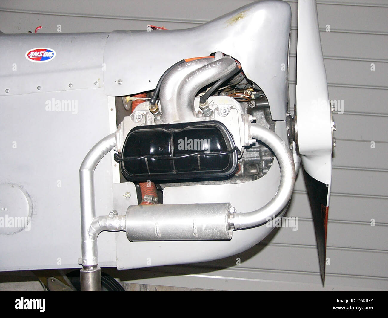 This image features the engine of a Volkswagen-powered aircraft, the ...