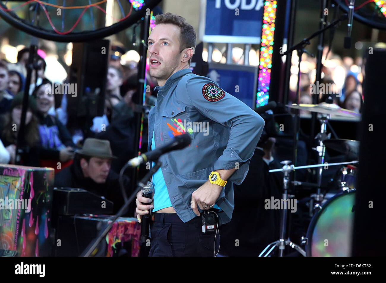 Chris Martin Coldplay performing live on the 'Today' show as part of ...