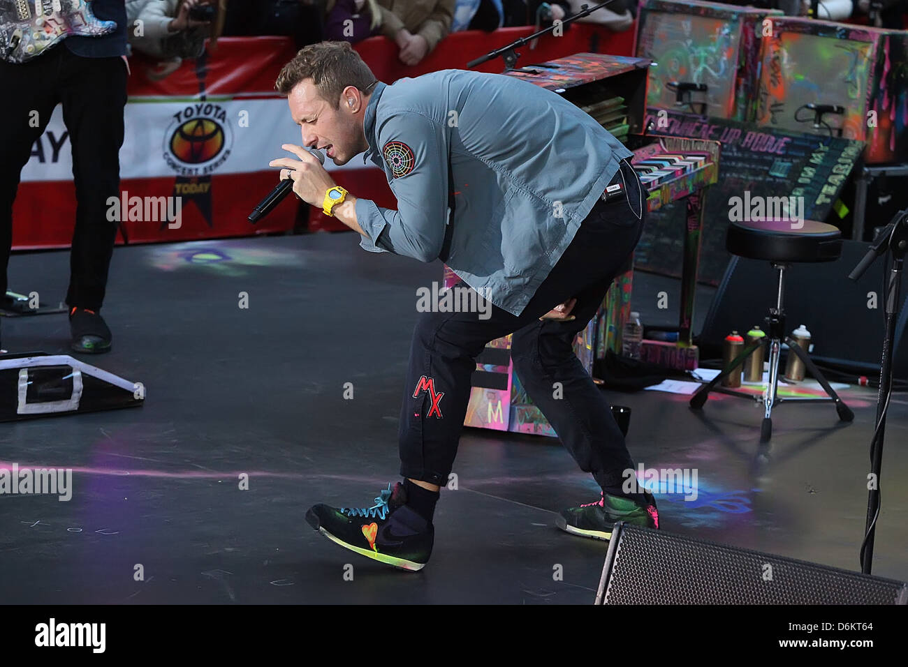 Chris Martin Coldplay performing live on the 'Today' show as part of ...