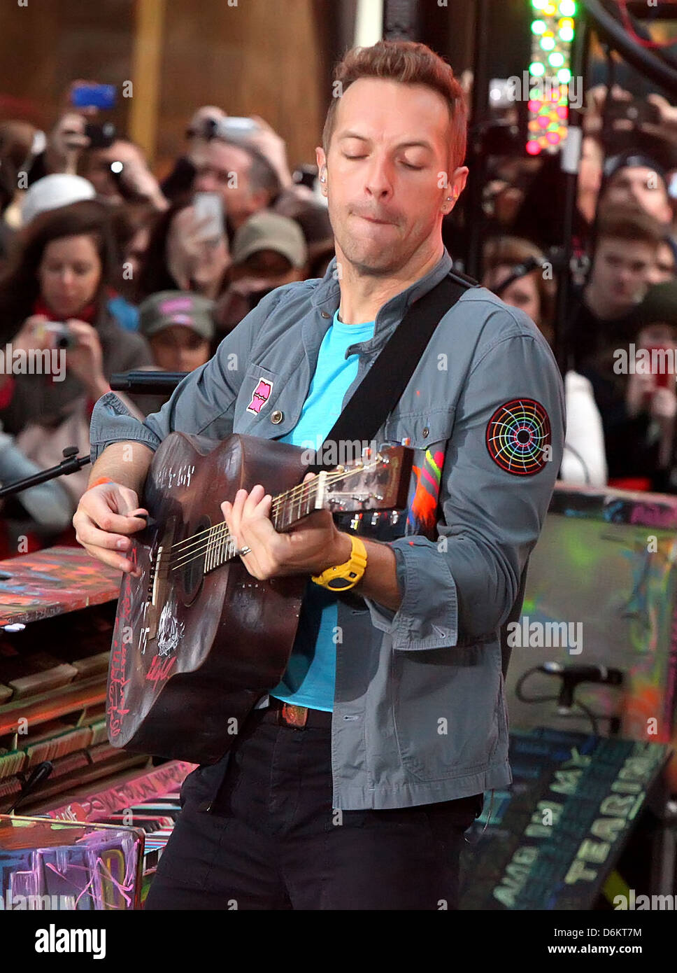 Chris Martin Coldplay performing live on the 'Today' show as part of ...