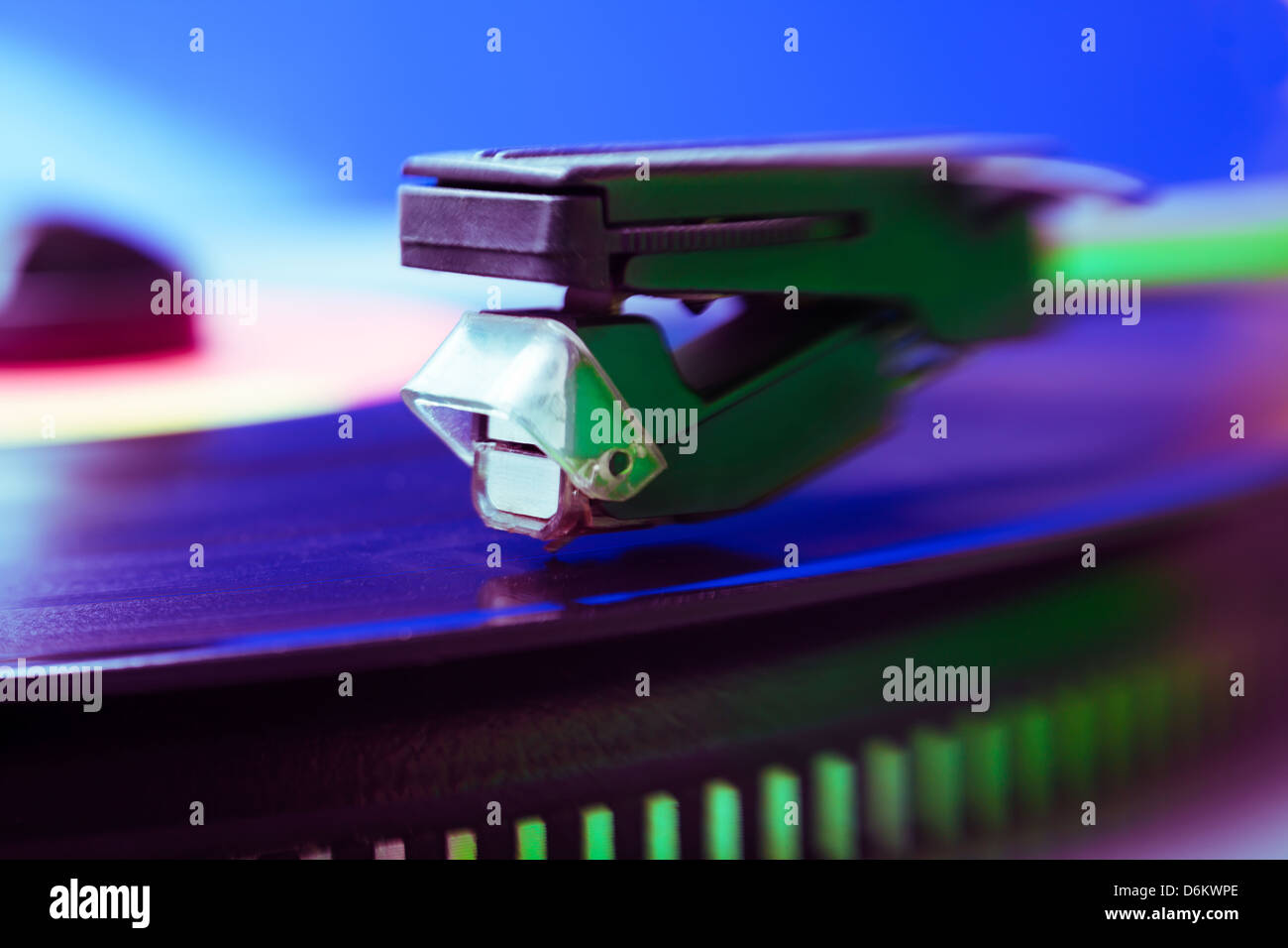 player vinyl creative color macro Stock Photo - Alamy