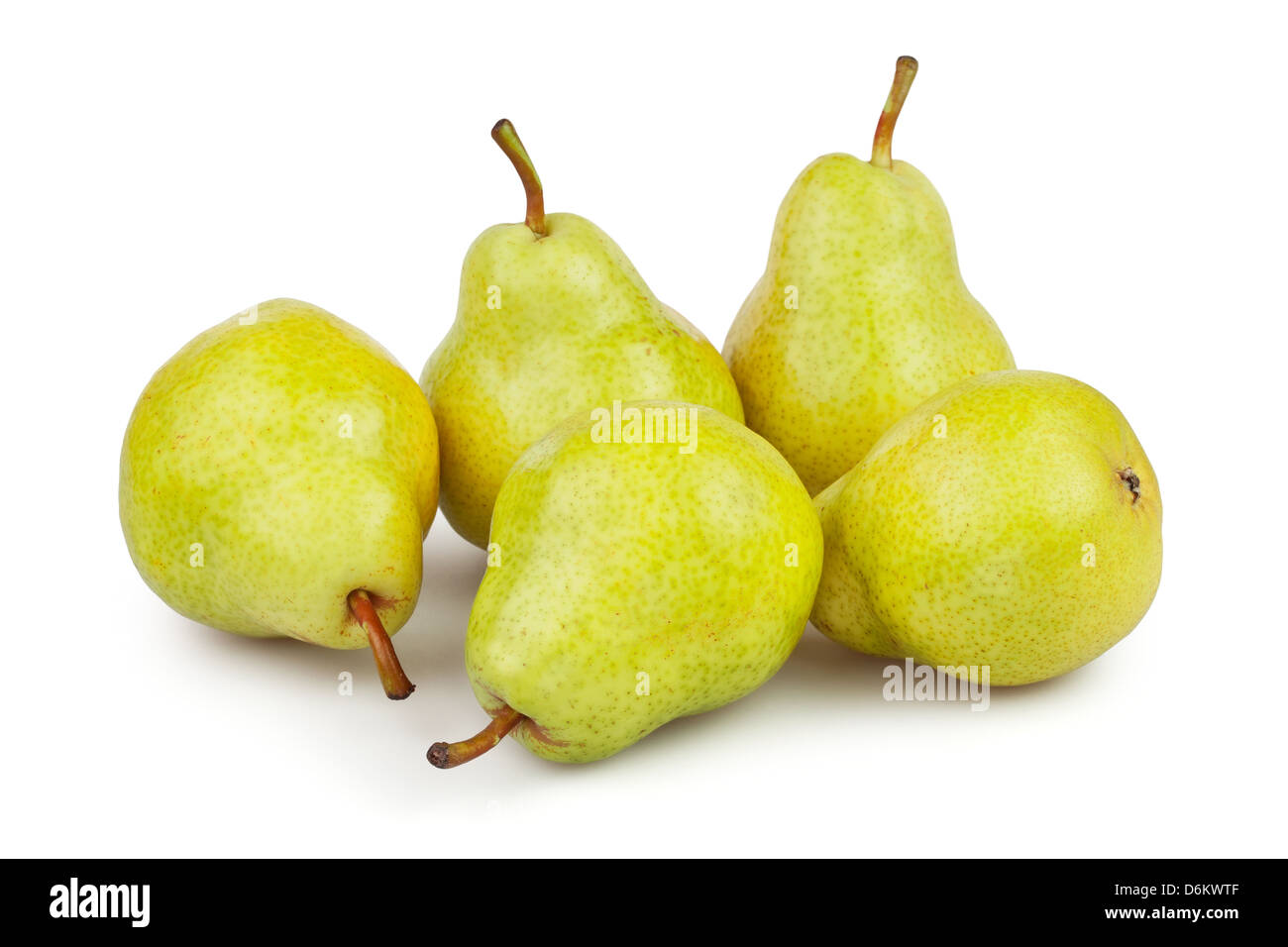 pears group on white background Stock Photo - Alamy