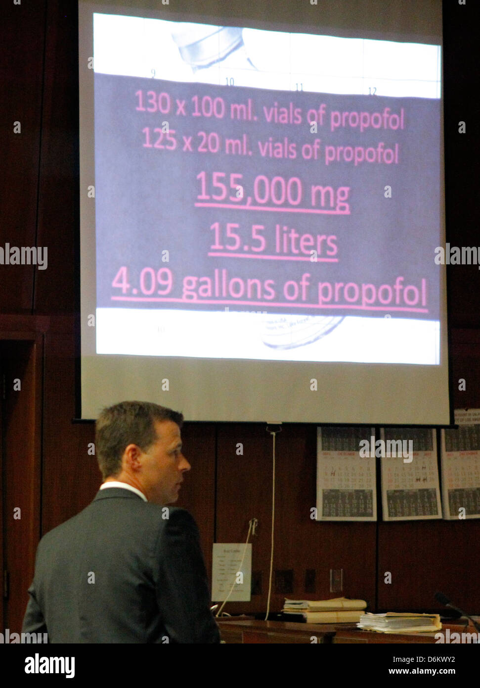 Deputy district attorney David Walgren is seen underneath a slide ...