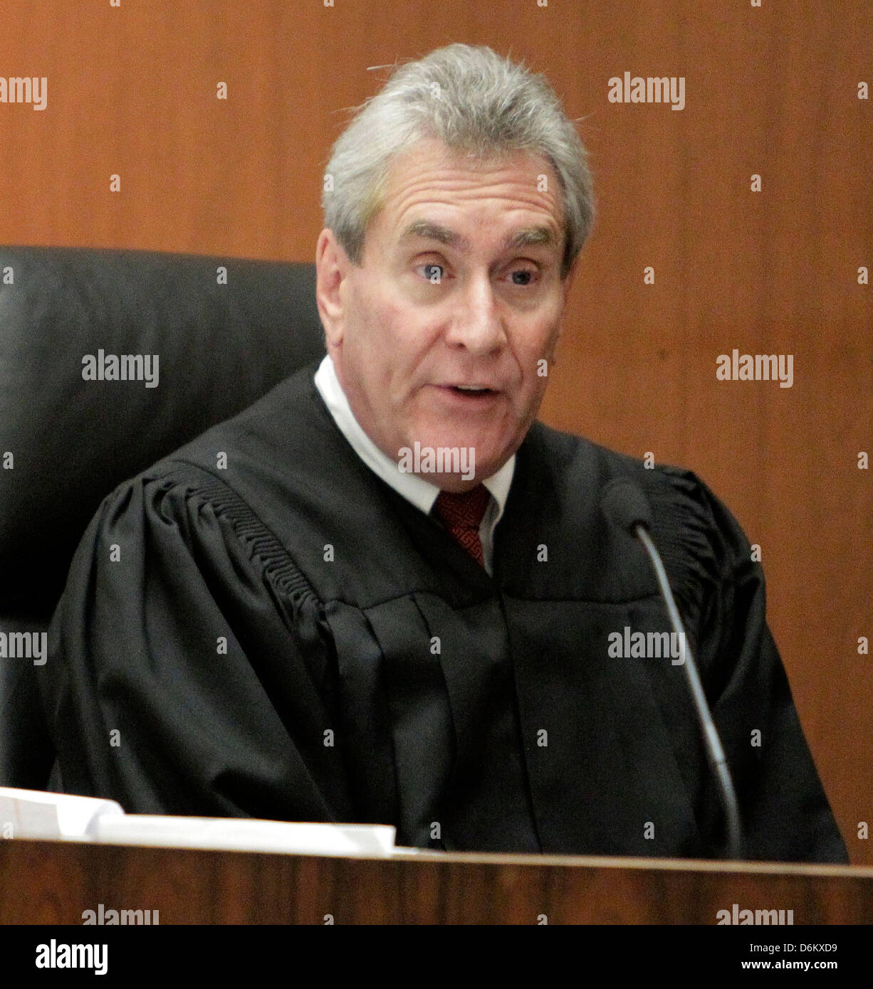 Judge Michael E. Pastor speaks during Dr. Conrad Murray's involuntary ...