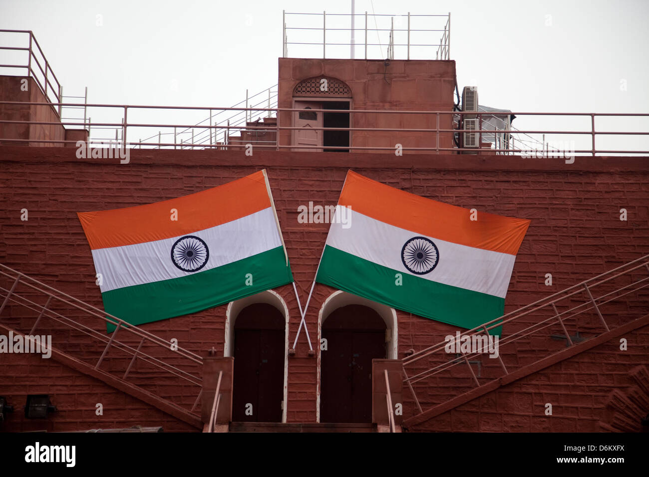 Red indian flag hi-res stock photography and images - Alamy