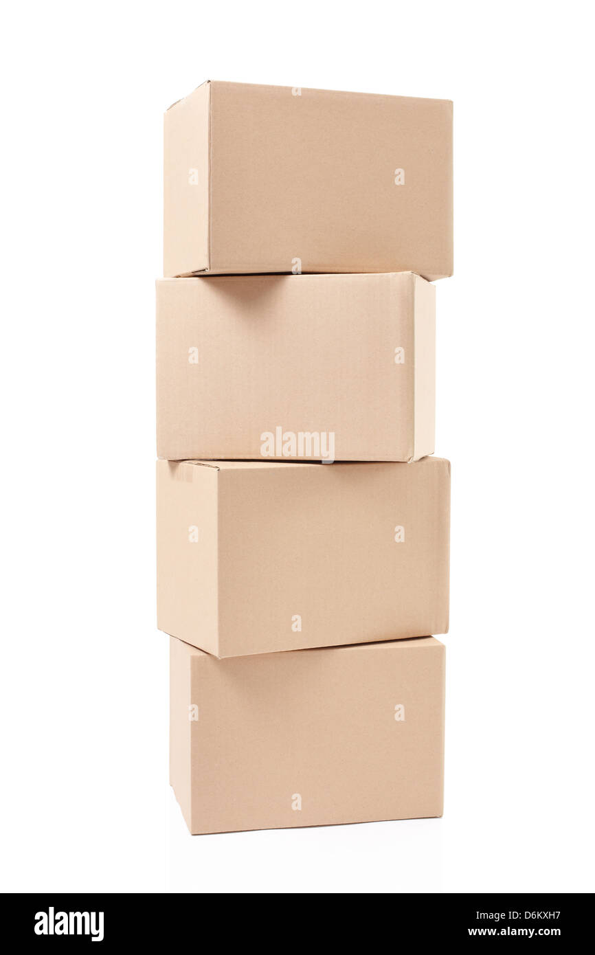 Pile boxes hi-res stock photography and images - Alamy