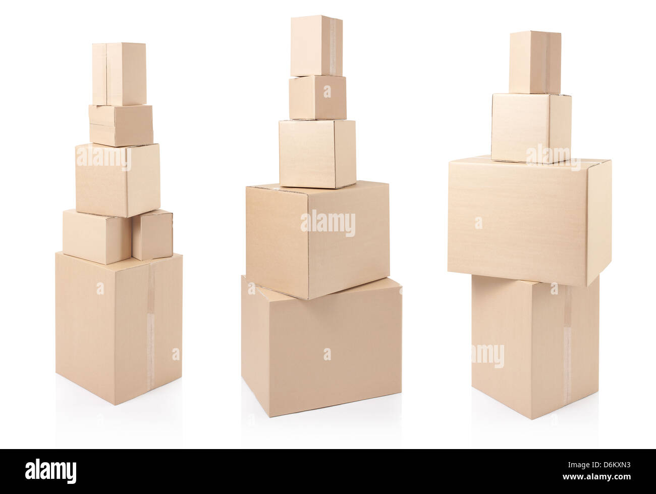 Cardboard boxes stacks Stock Photo - Alamy