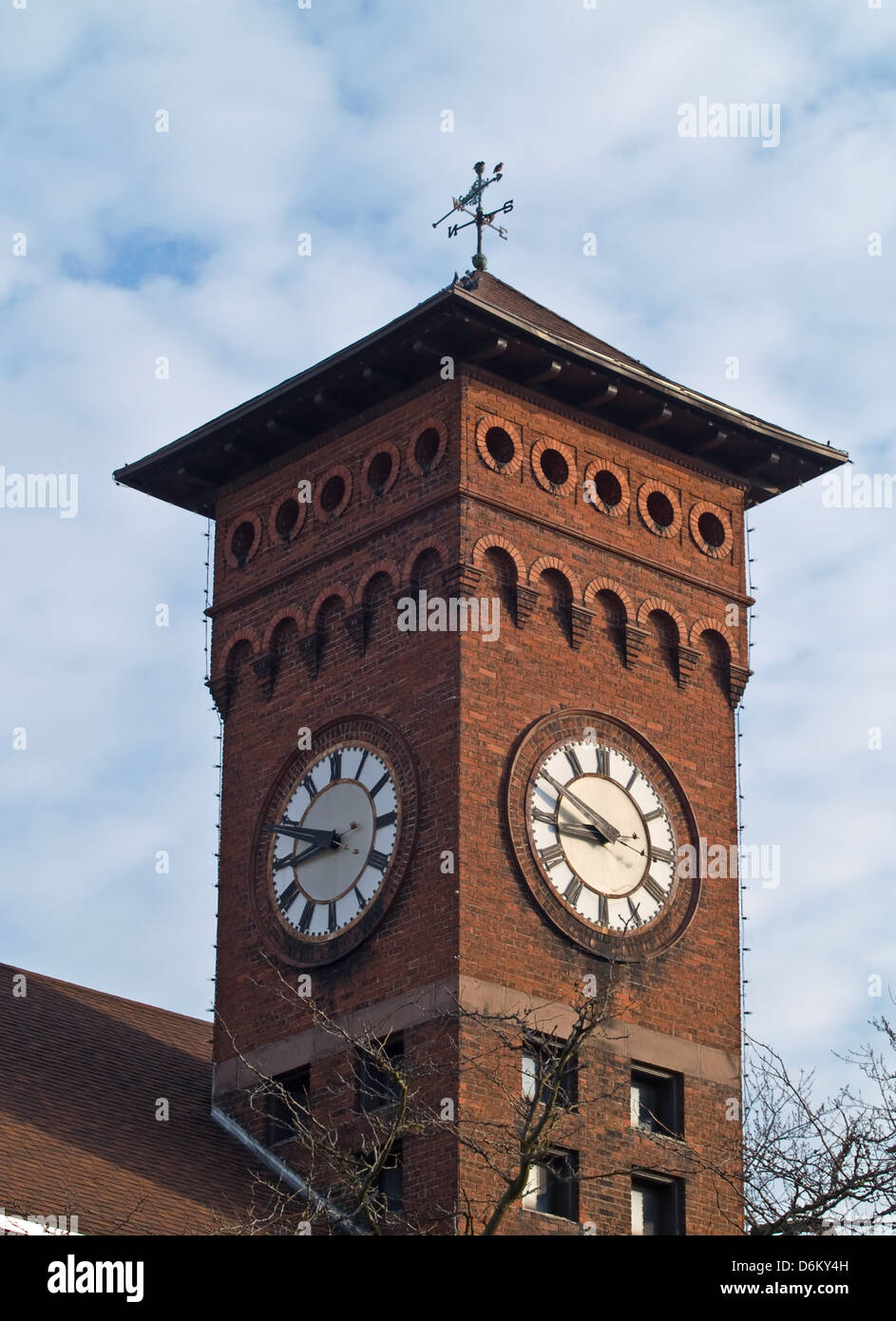 brick clock tower Stock Photo - Alamy
