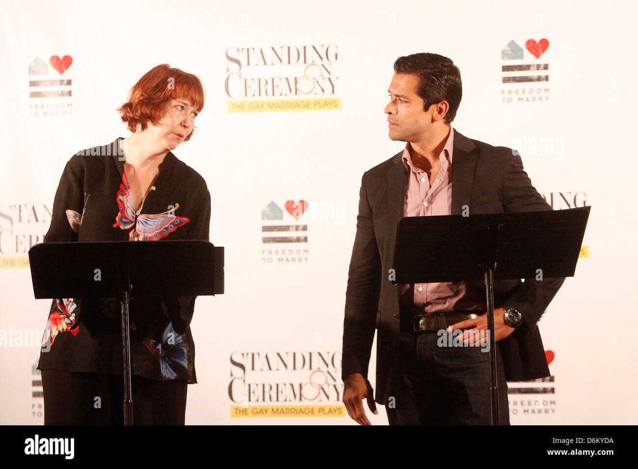 Harriet Harris and Mark Consuelos Meet and greet with the cast and ...