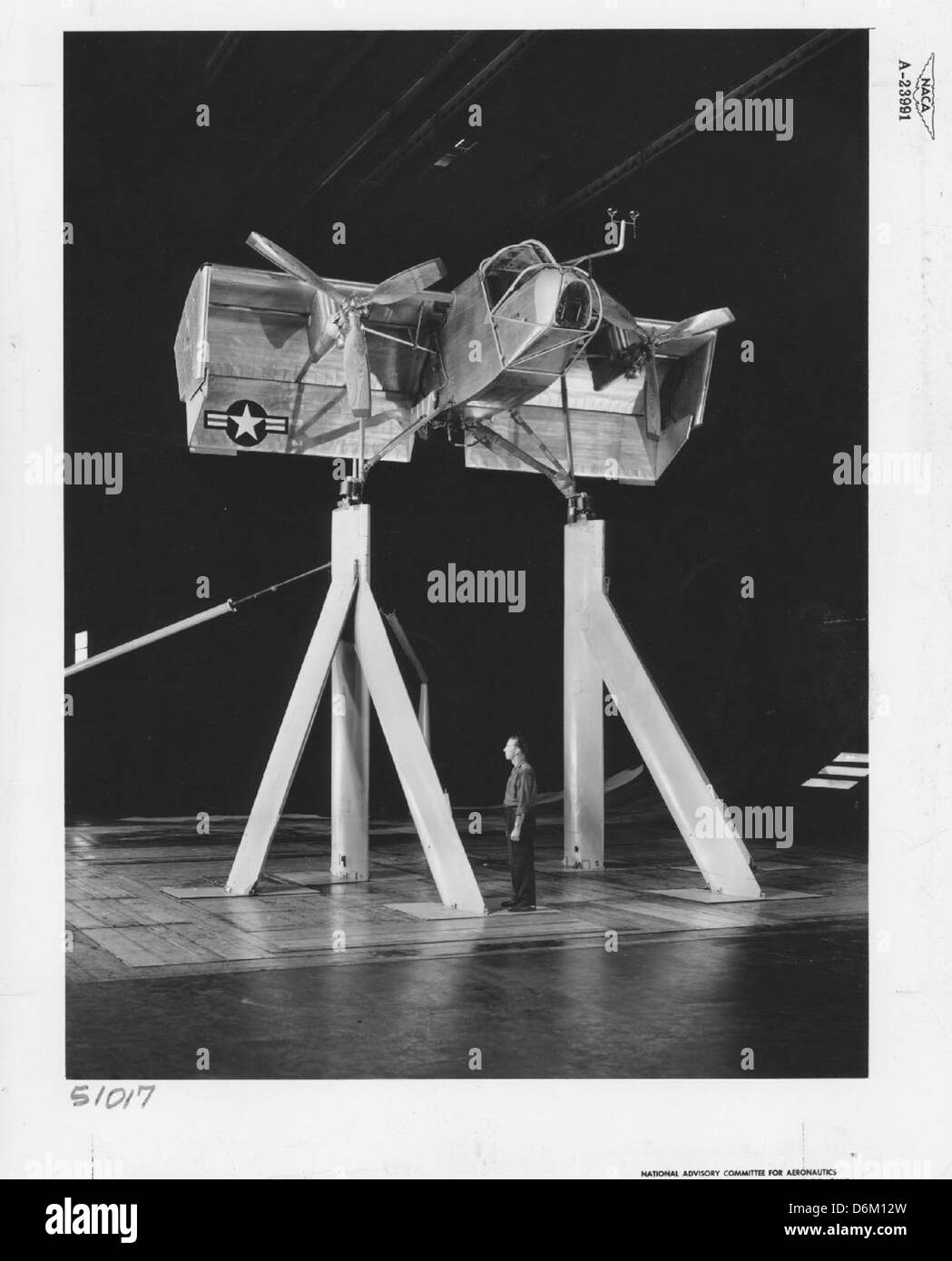 This photo shows the Ryan VZ-3RY Vertiplane, a unique experimental ...