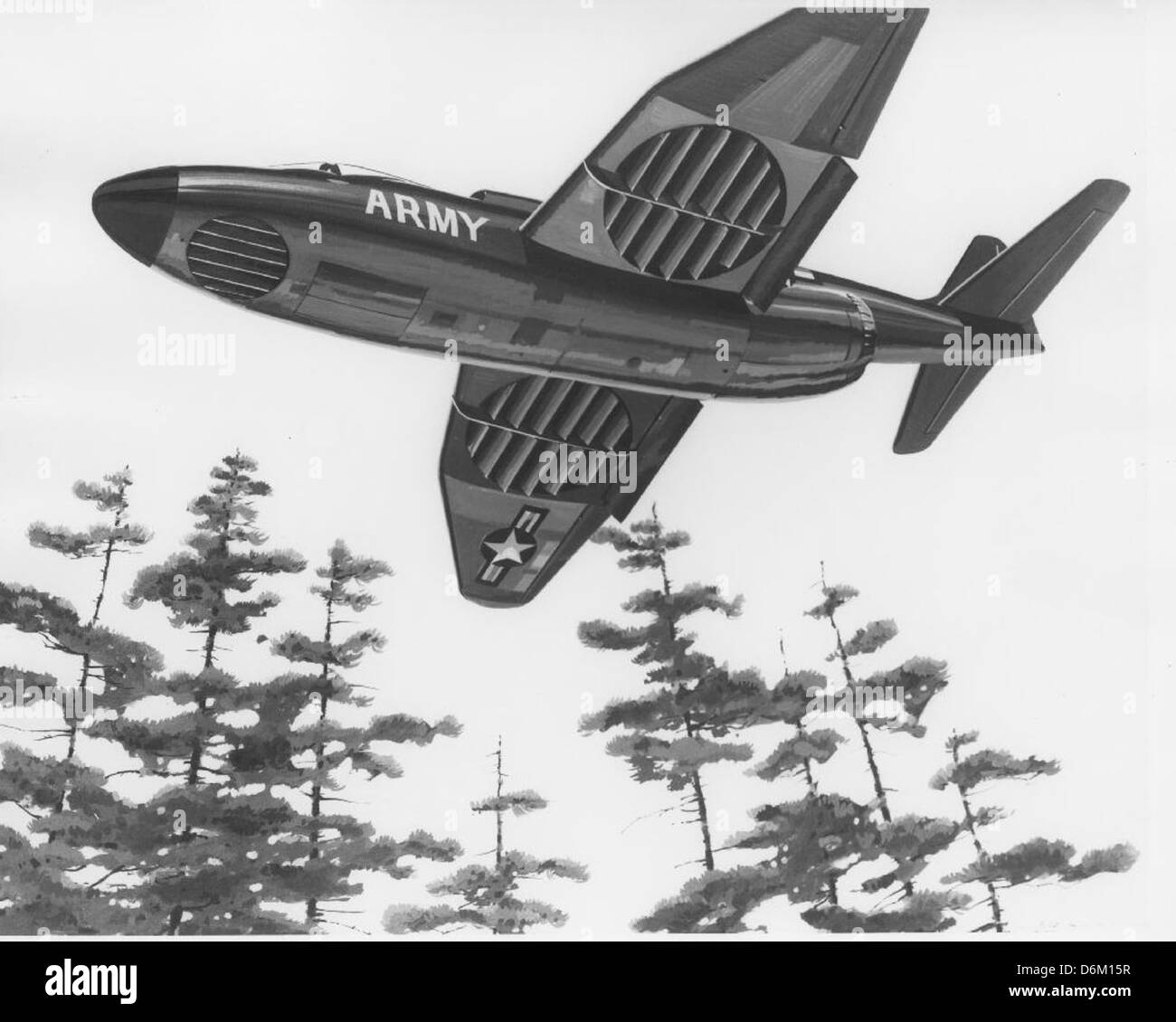 The Ryan XV-5A Vertifan, a vertical takeoff and landing (VTOL) aircraft ...