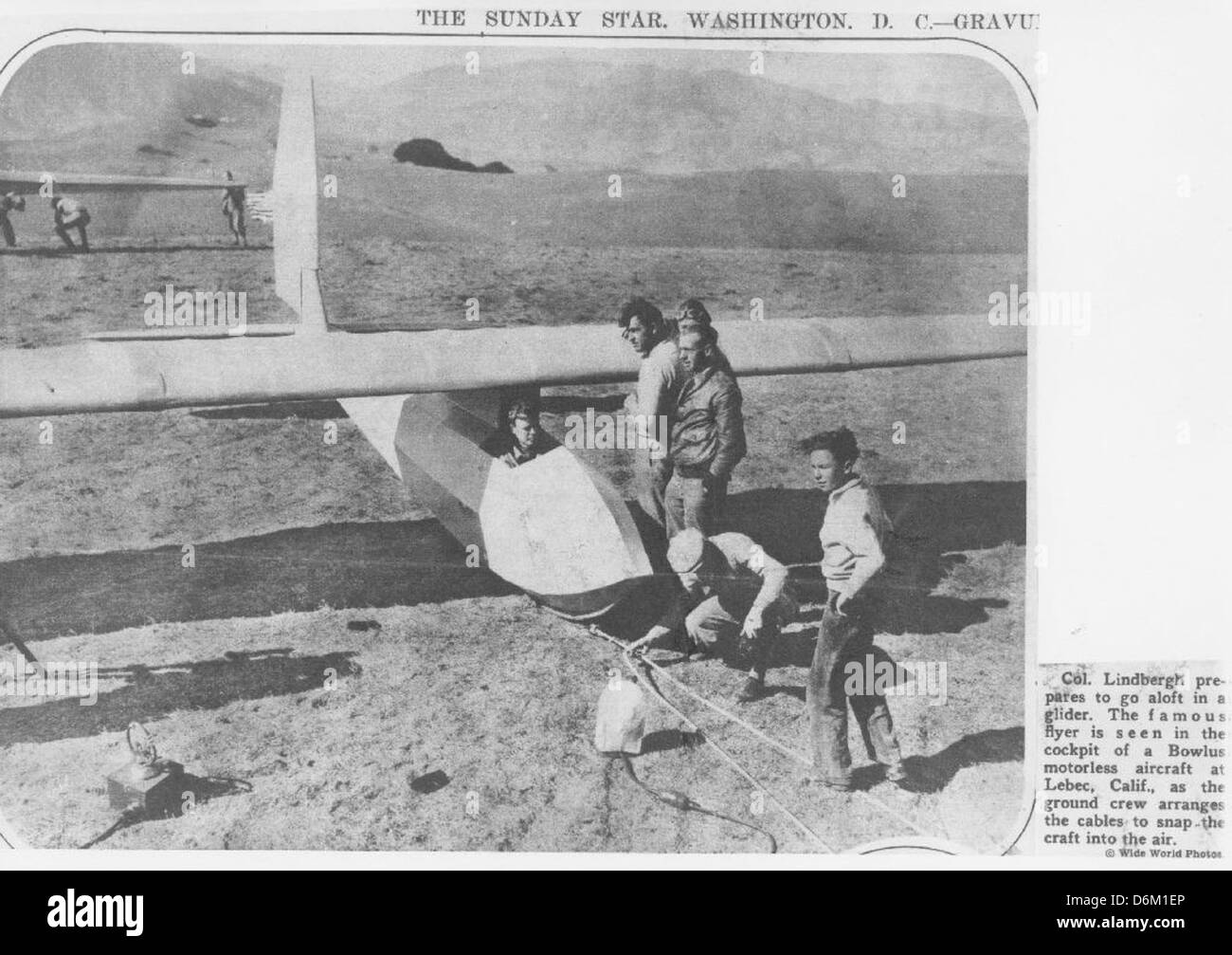Charles Lindbergh, known for his famous transatlantic flight, is shown ...