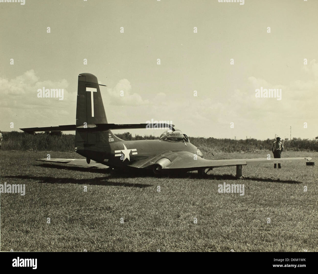 The F2H-1 aircraft, a U.S. Navy fighter, crashed at NAS Jacksonville ...