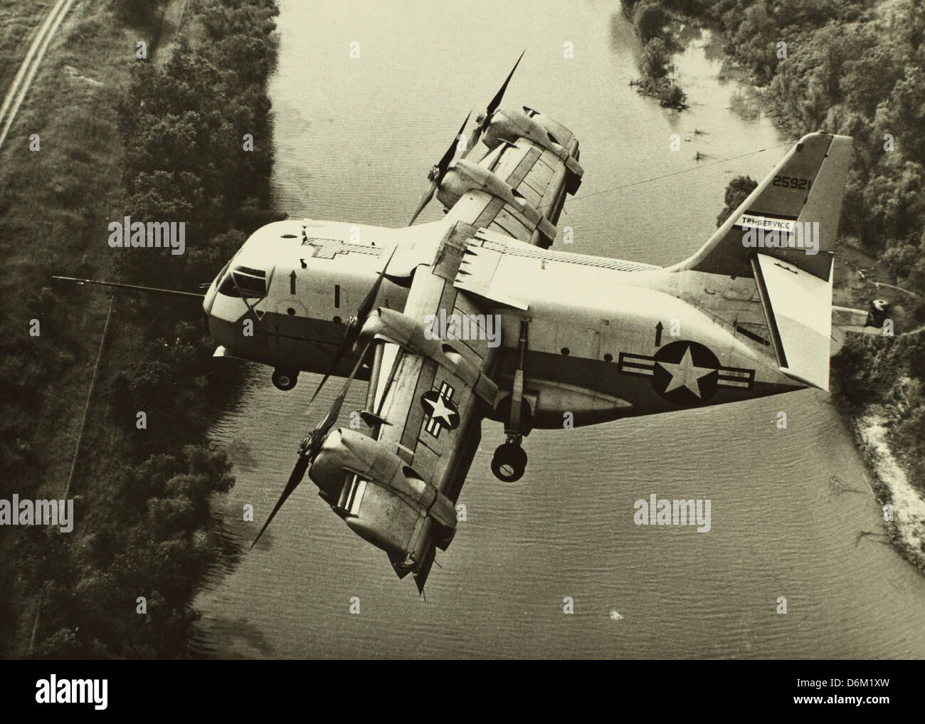 The XC-142 was an experimental 4-engine vertical take-off and landing ...