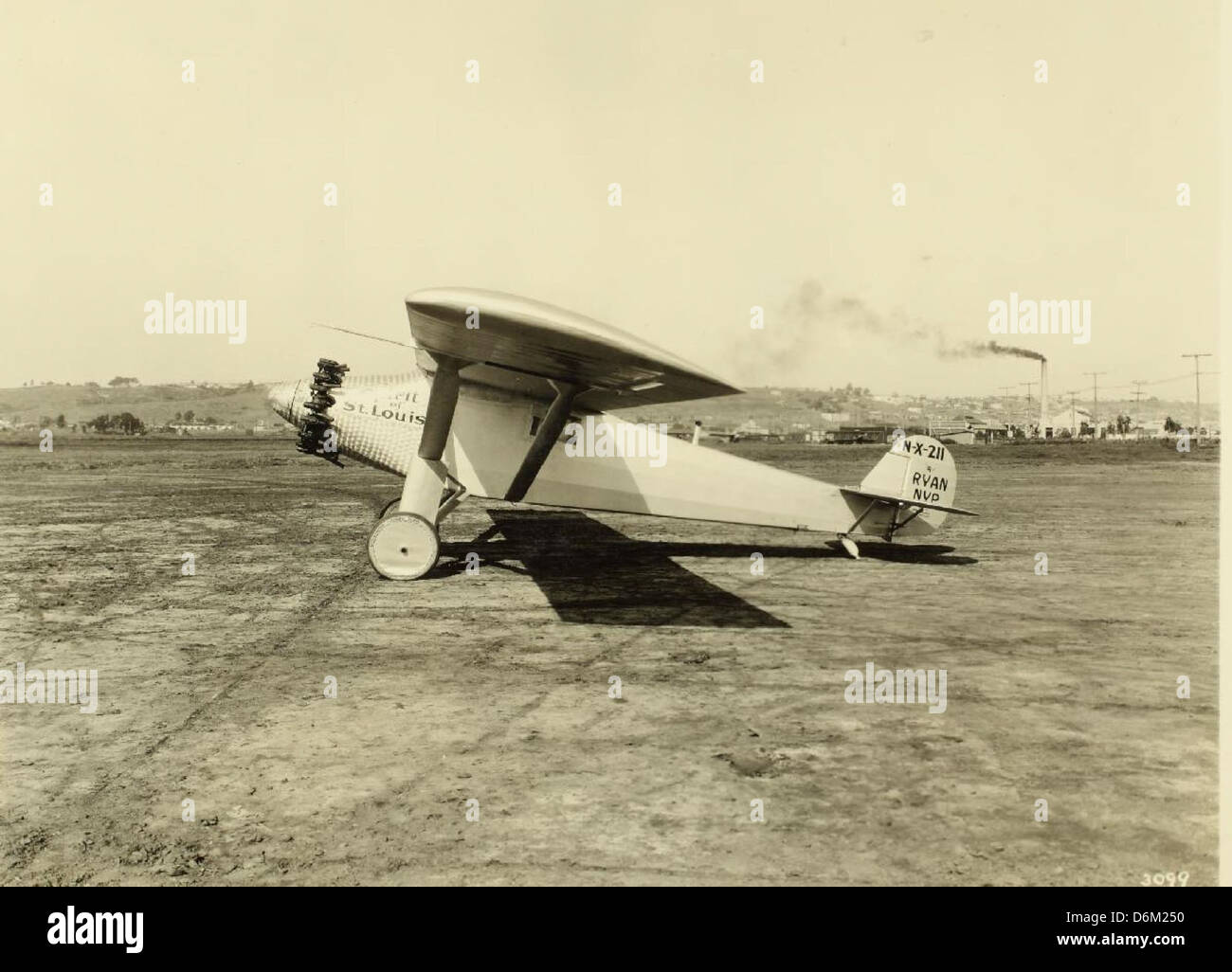 This side view image of the Spirit of St. Louis, piloted by Charles ...