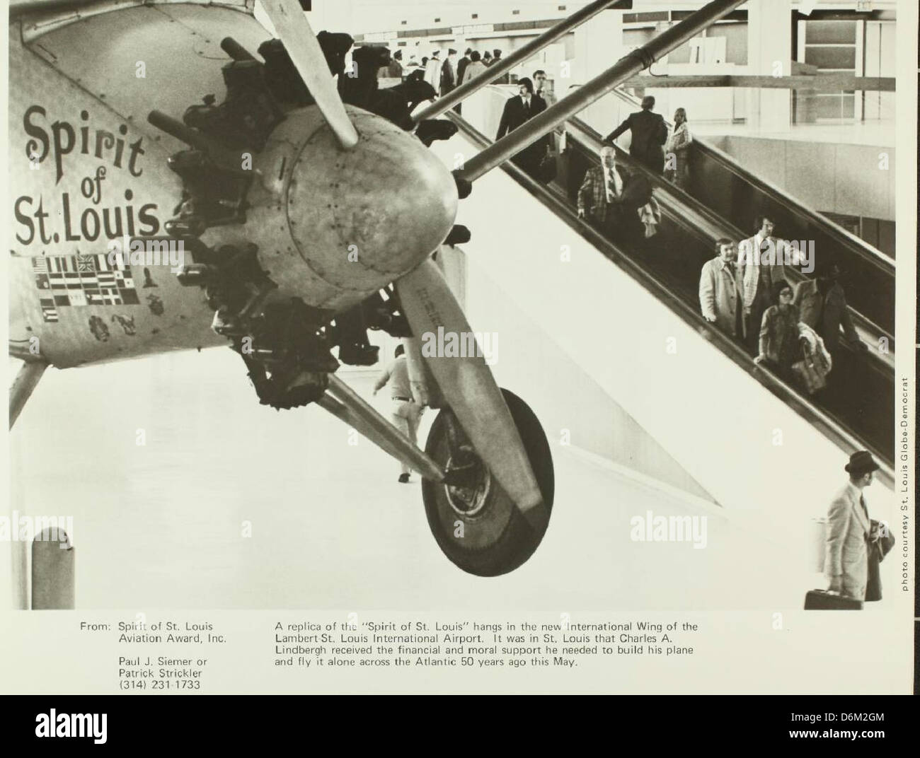 A replica of the Spirit of St. Louis, Charles Lindbergh's historic ...