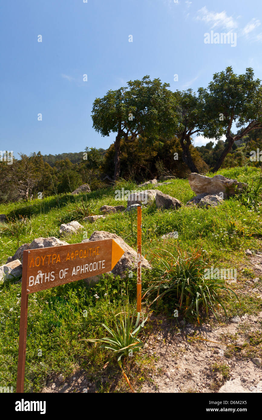 Cyprus - Landscape at the Baths of Aphrodite Stock Photo - Alamy