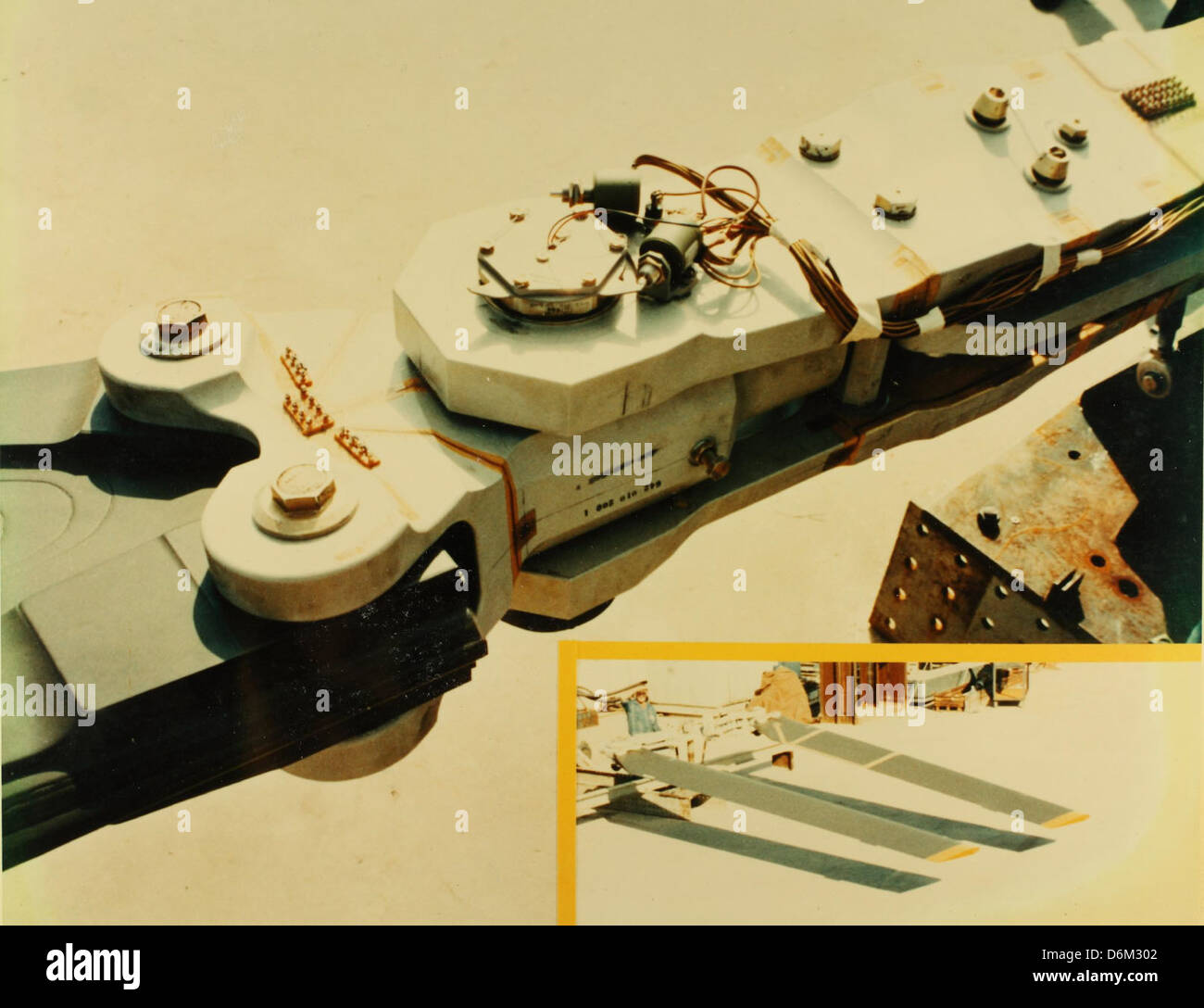 This close-up photo of a rotor mechanism from a Bell 206 JetRanger ...