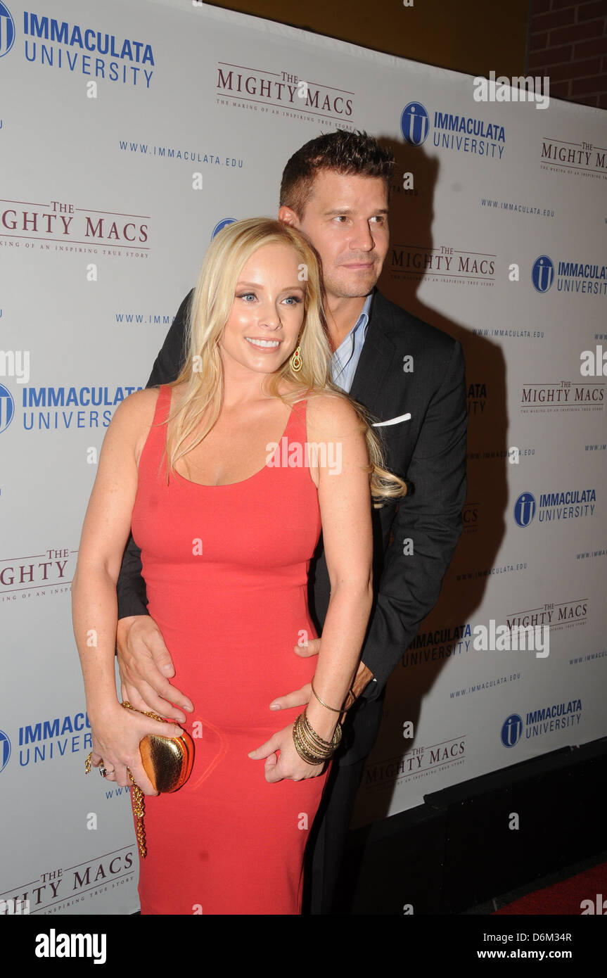 Jamie Bergman, David Boreanaz 'The Mighty Macs' Screening held at the ...