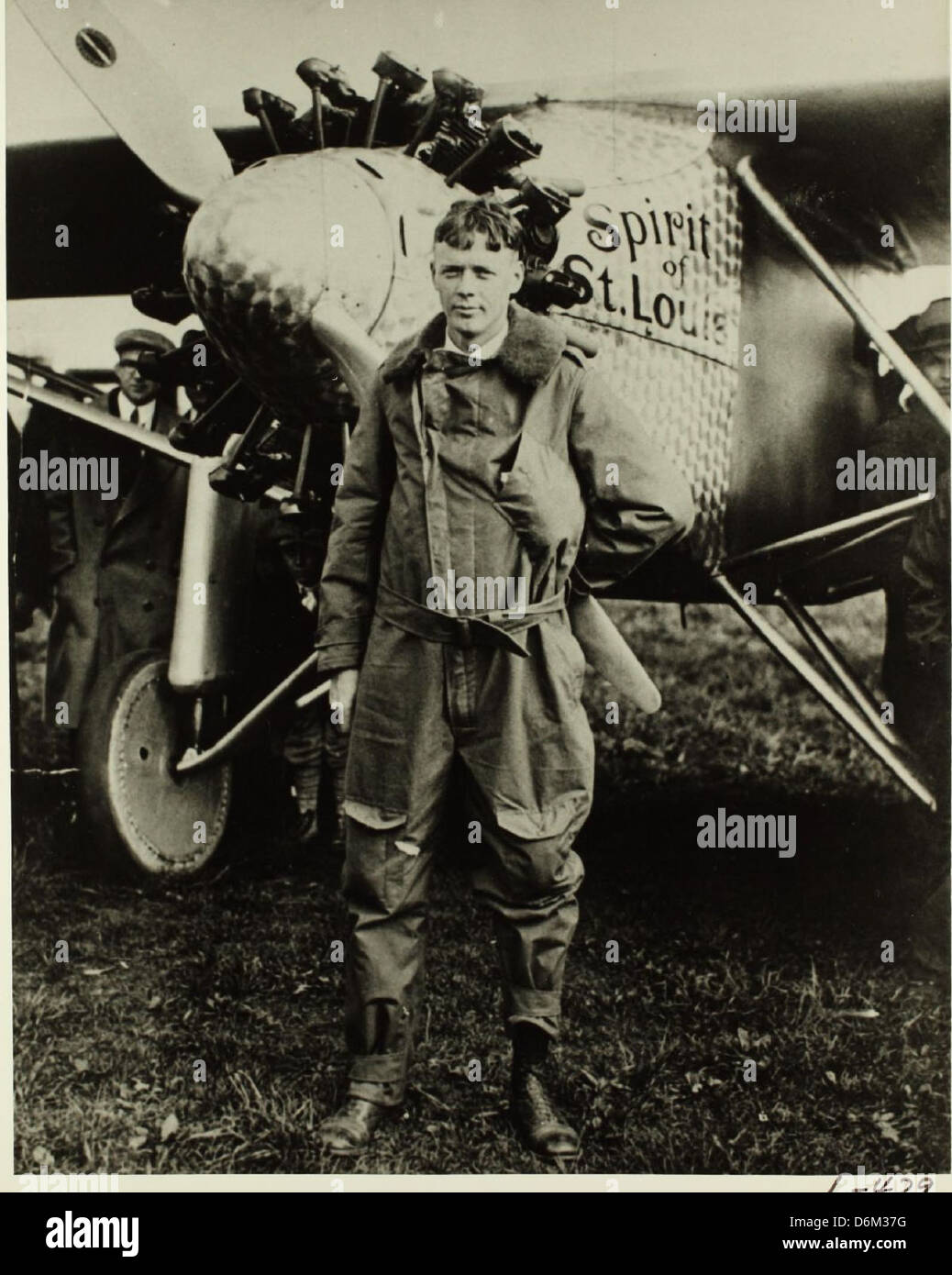 Lindbergh in front of Spirit Stock Photo - Alamy