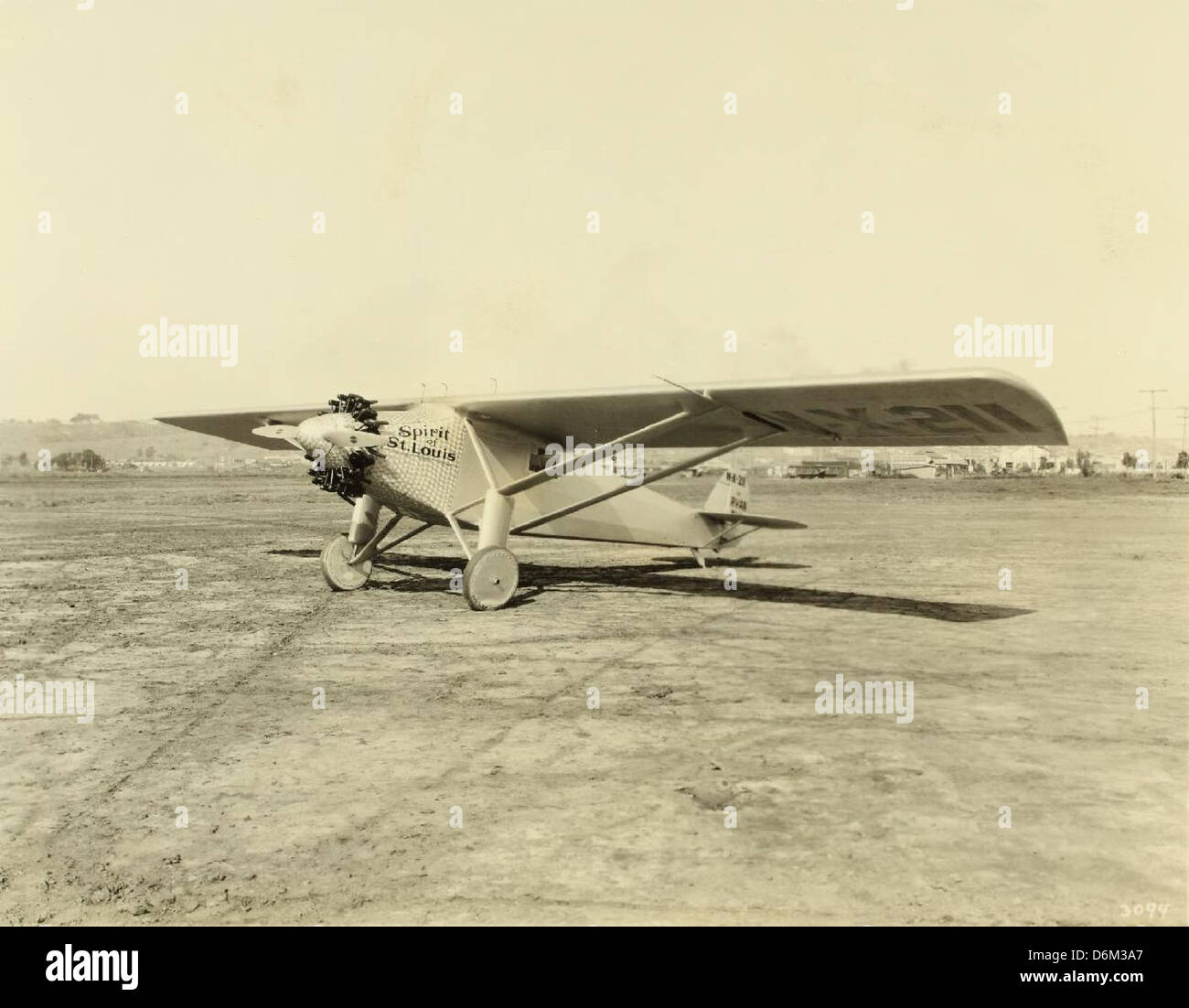 This side view photograph shows the Spirit aircraft, emphasizing its ...