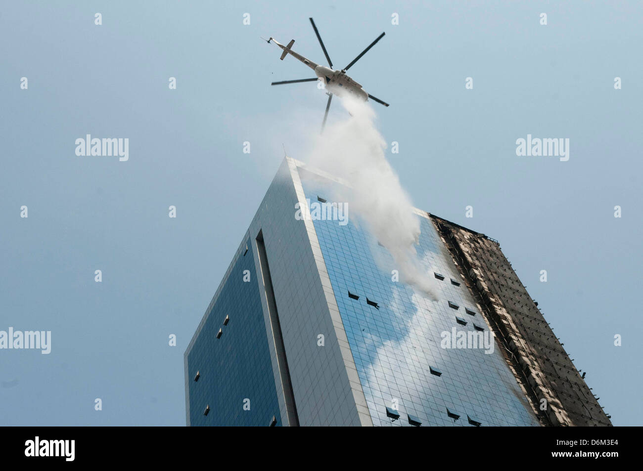 A fire that broke out at the 42-story Polat Tower Residence, a high ...