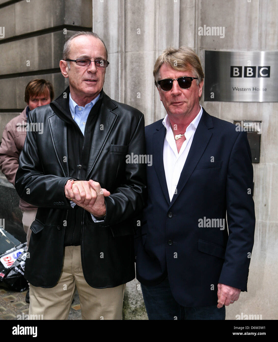 Francis Rossi and Rick Parfitt of Status Quo outside the BBC Radio 2 ...