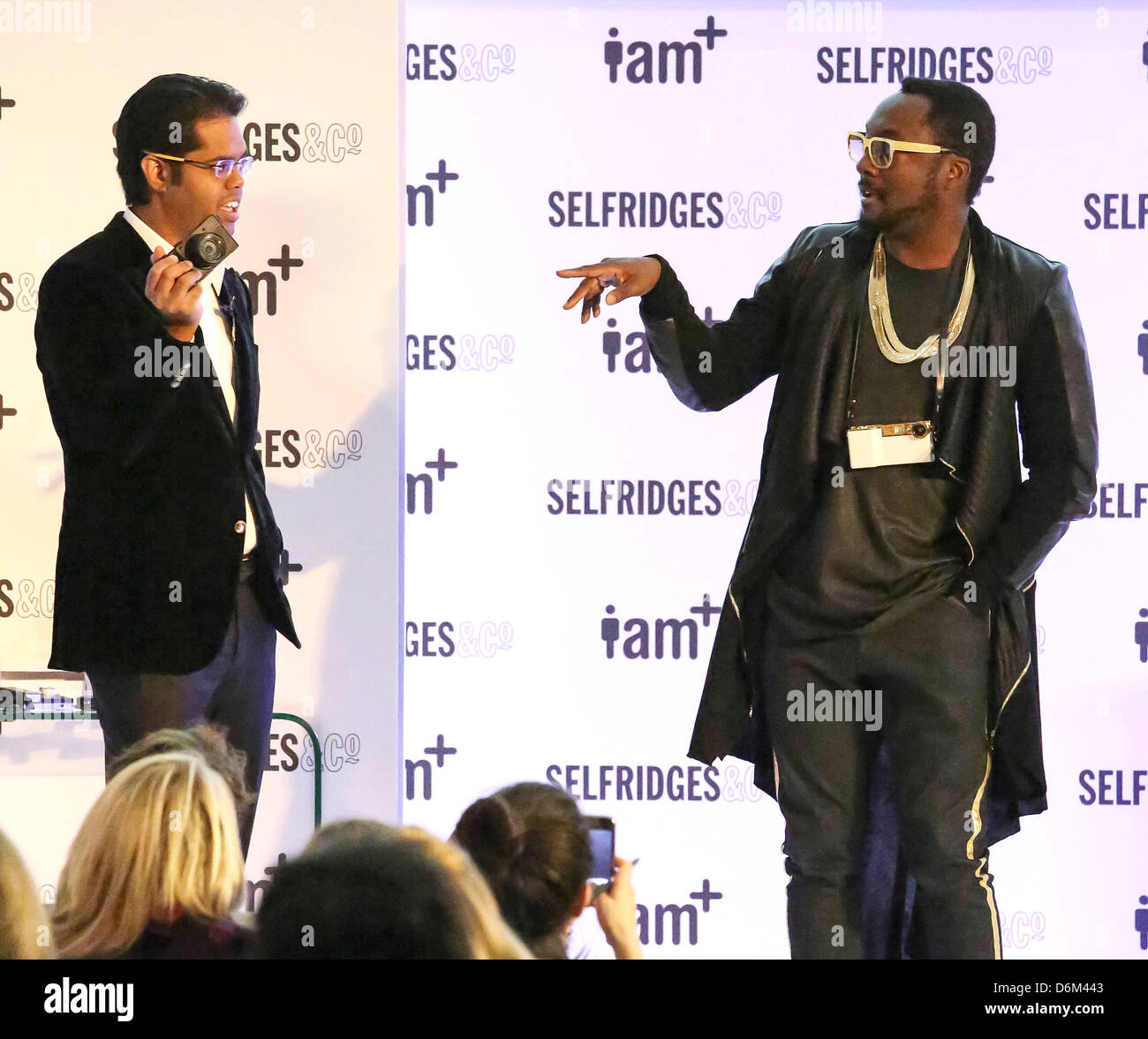 Chandra Rathakrishnan and will.i.am, at the photocall to launch the i ...