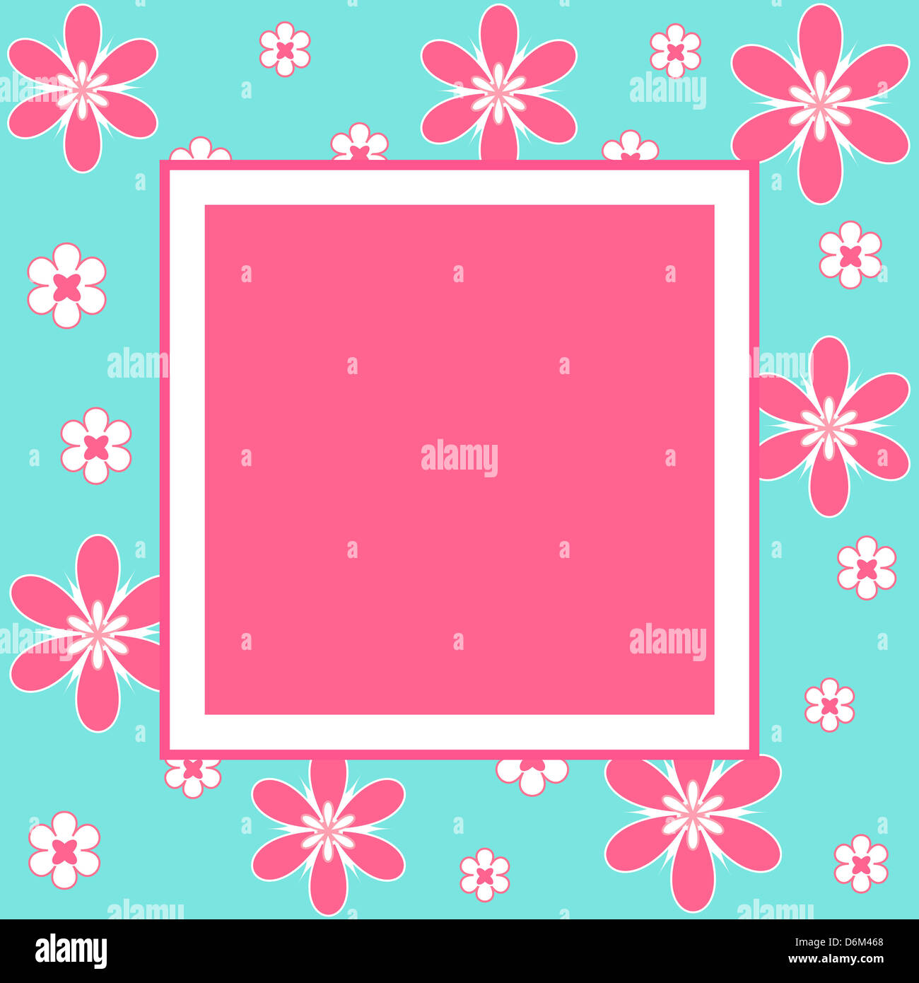 Colorful floral design frame Stock Photo - Alamy